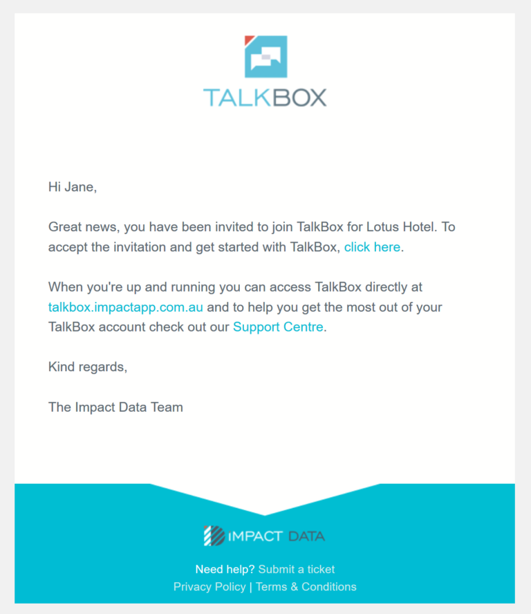Managing account users - TalkBox Support Centre