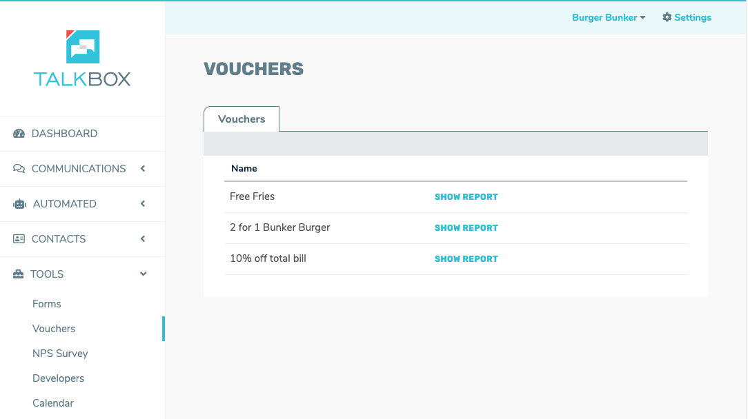 Issuing Redcat Coupons with TalkBox - TalkBox Support Centre