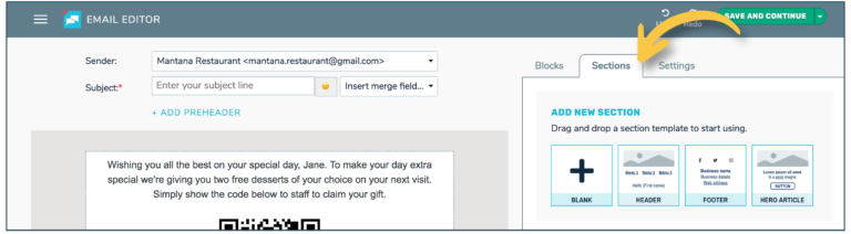 How to use sections - TalkBox Support Centre