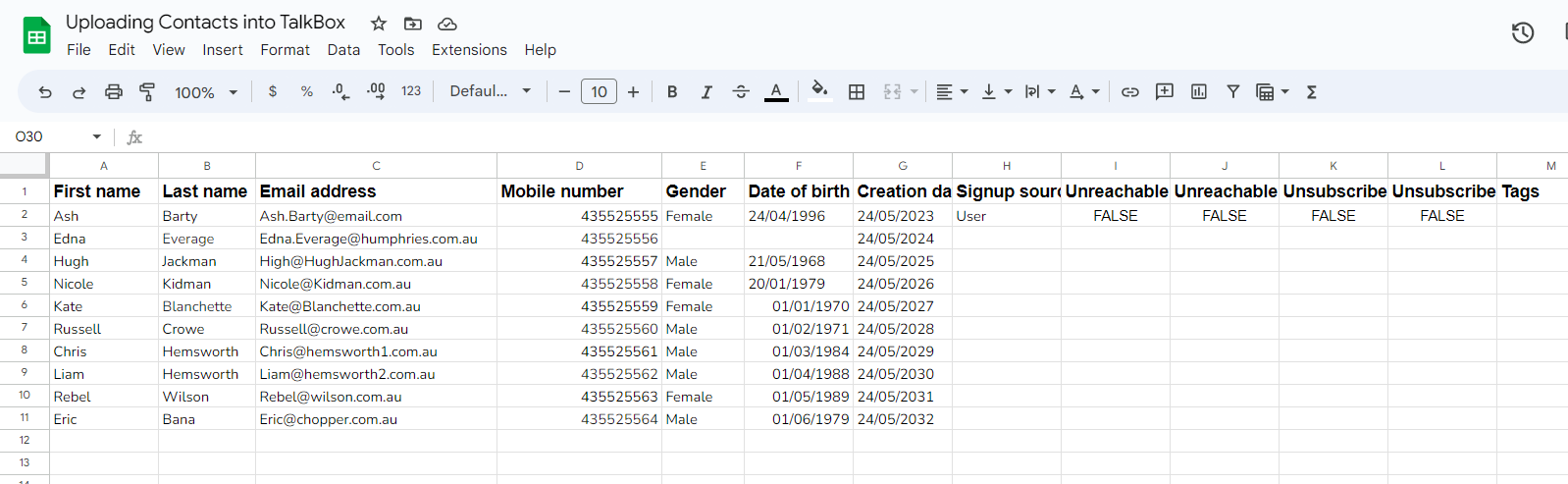 Creating And Uploading Your First Contact In Talkbox Talkbox Support Centre