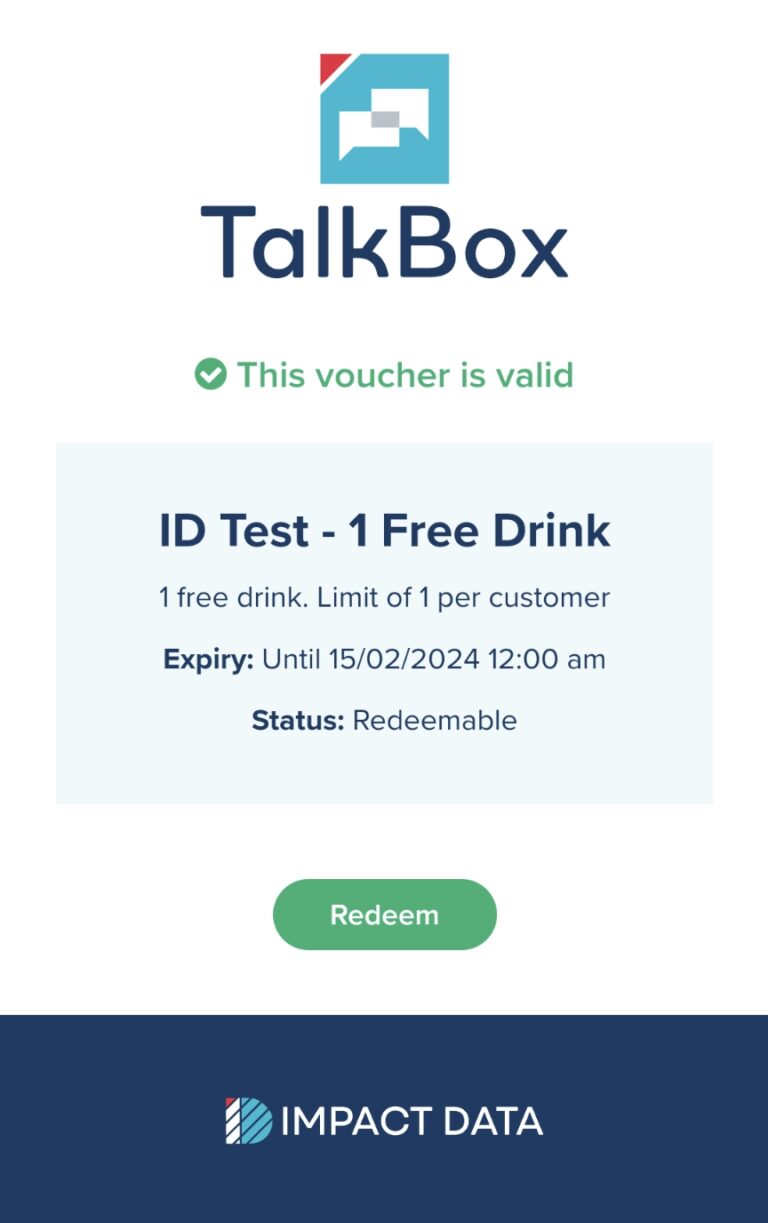 How to redeem a voucher (vouchers part 3) - TalkBox Support Centre