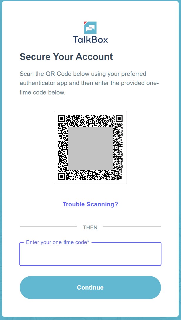 Enabling Multi-Factor Authentication - TalkBox Support Centre